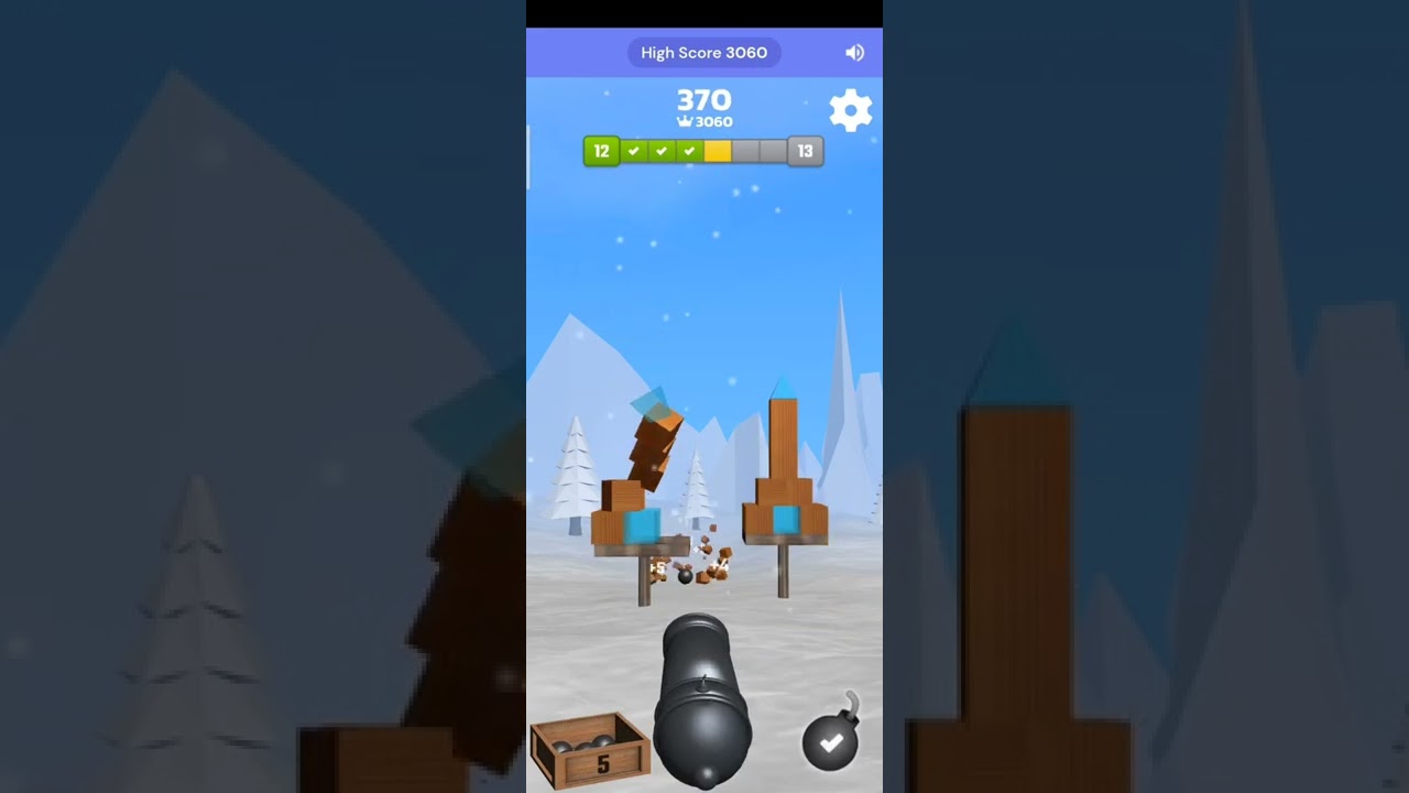 cannon balls 3d level 12 #gaming #games #gameplay #2minutegames # ...