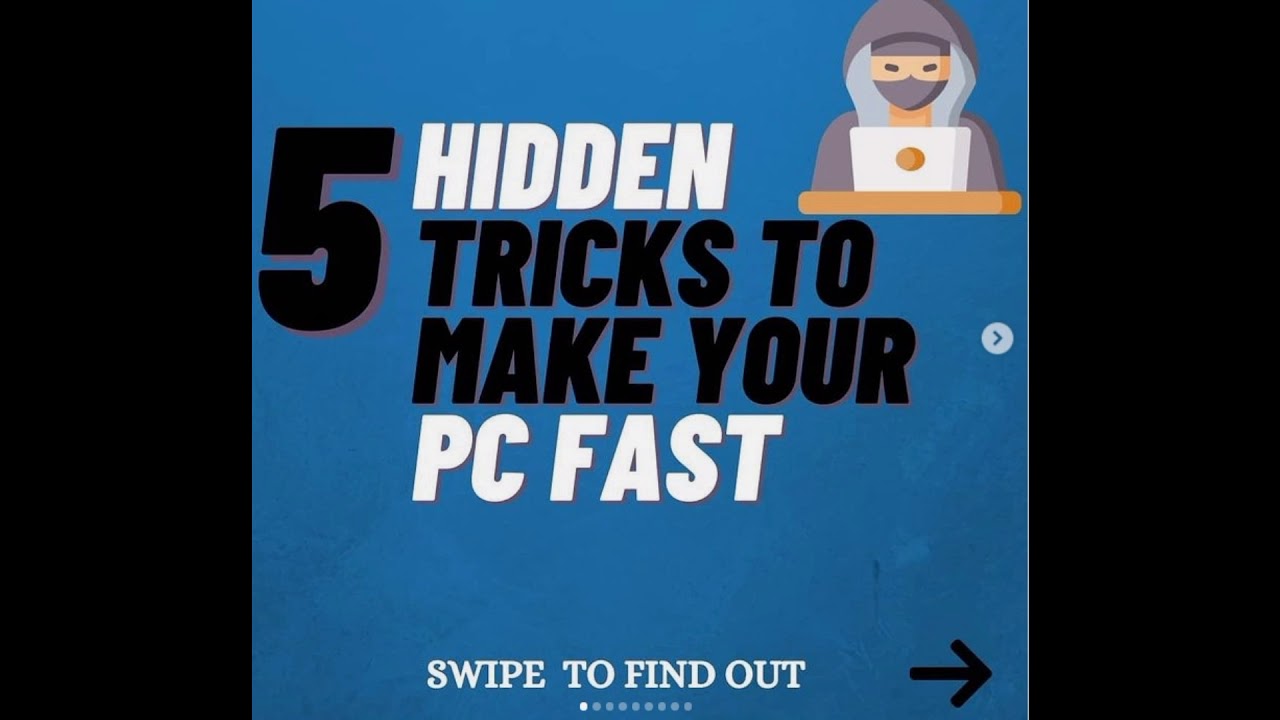 5 tricks to make your pc fast - YouTube