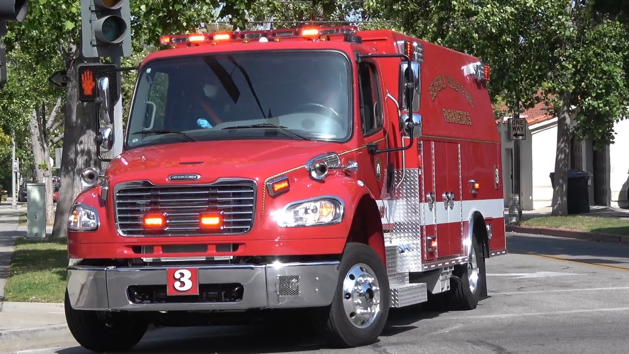 *NEW RESCUE* Beverly Hills Fire Dept. Rescue 3 Responding - YouTube
