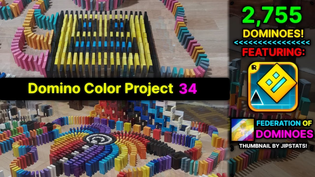 Domino Color Project 34: Featuring Geometry Dash and 2,700+ Dominoes! - YouTube