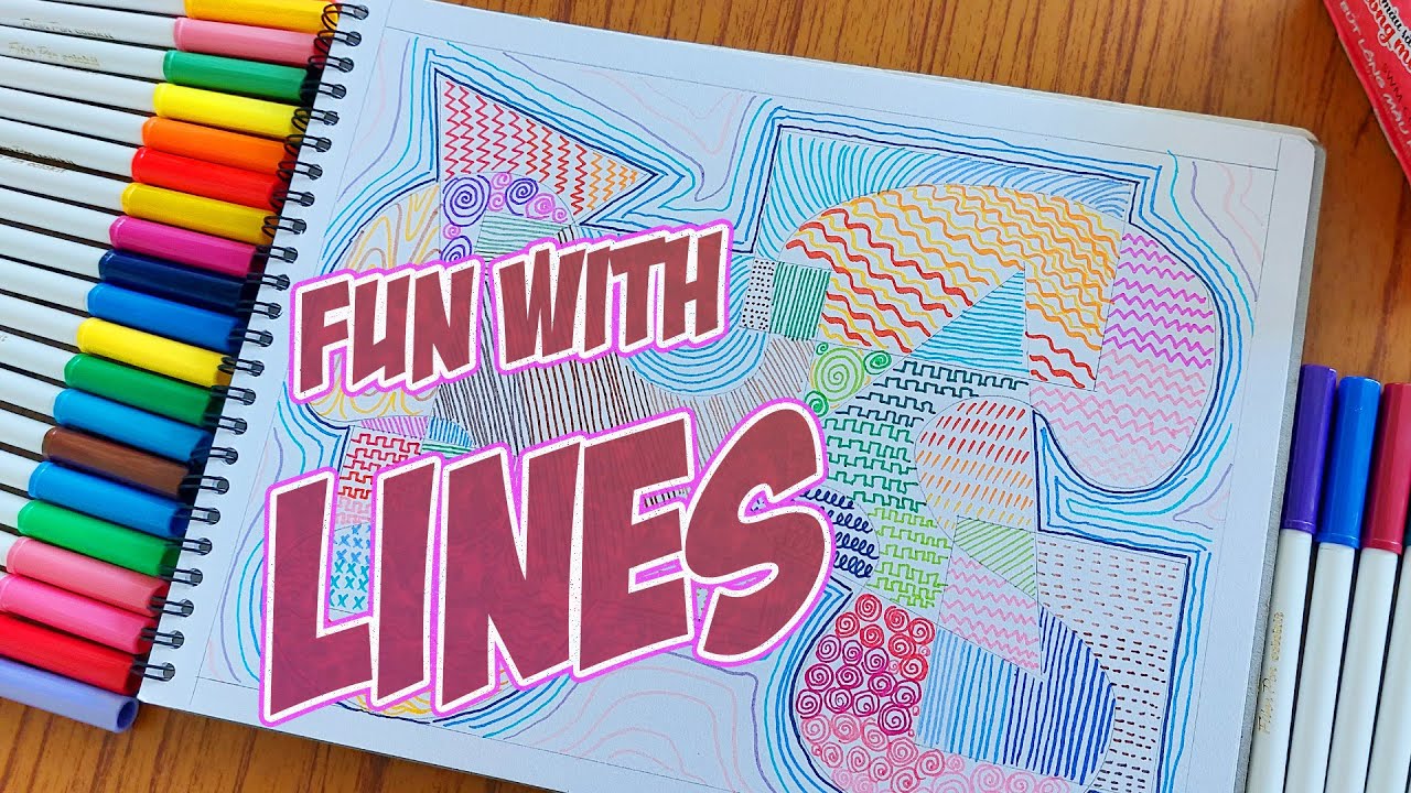 Easy Drawing for Beginners- Fun with lines and shapes. - YouTube