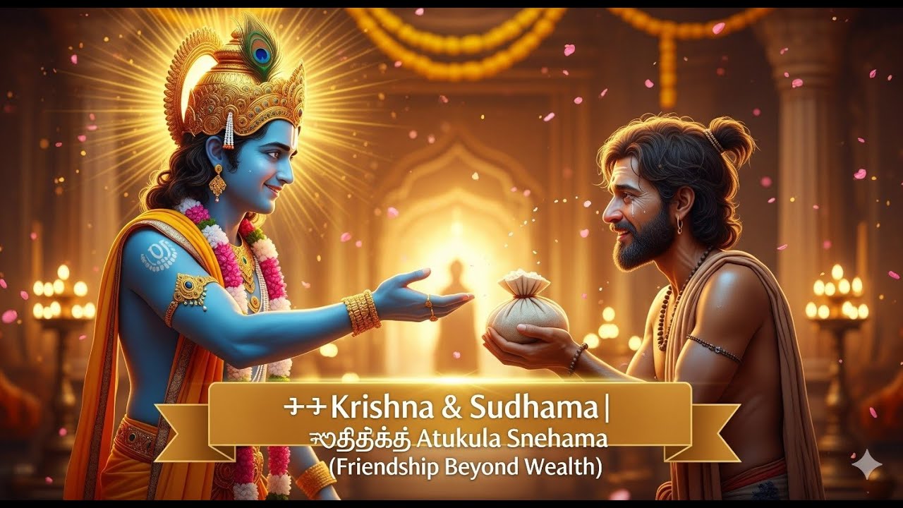 Krishna & Sudhama | 🎵 అటుకుల స్నేహం 🎵 | Realistic 3D Devotional ...