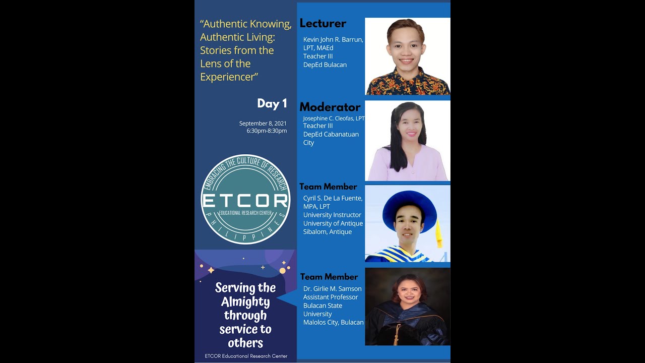 Day 1 of “Authentic Knowing, Authentic Living: Stories from the Lens of ...