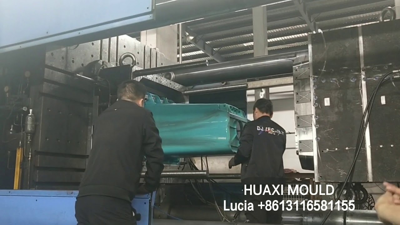 360L plastic dustbin injection mold - YouTube