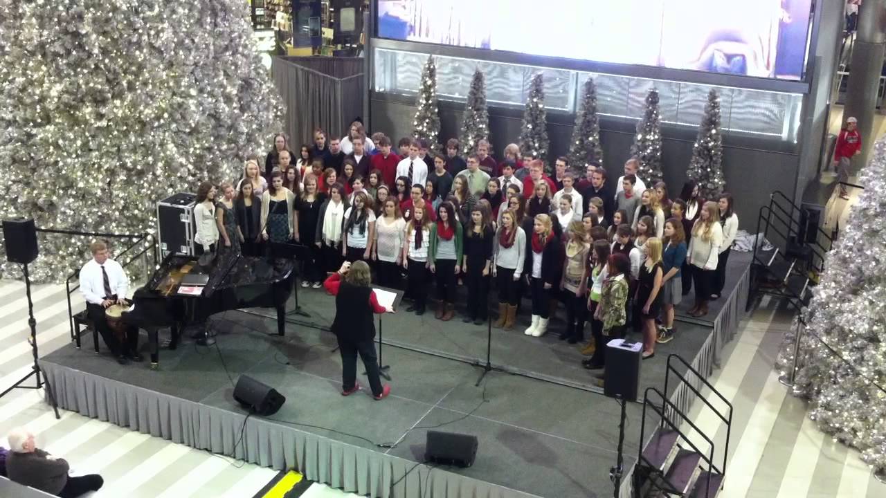 Grantsburg H.S. choir at MOA rotunda 12-19-13 - YouTube