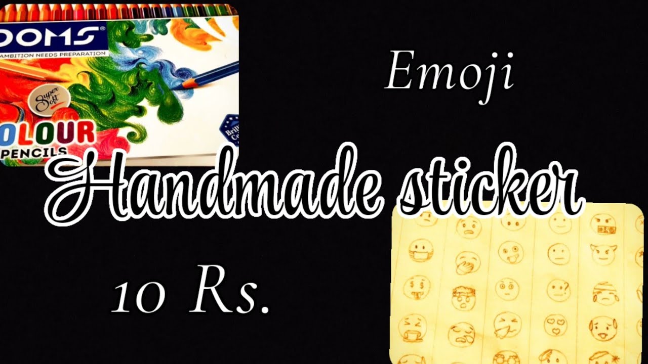 Handmade sticker || How to make a sticker || Free ||#@Ritika_drawing ...