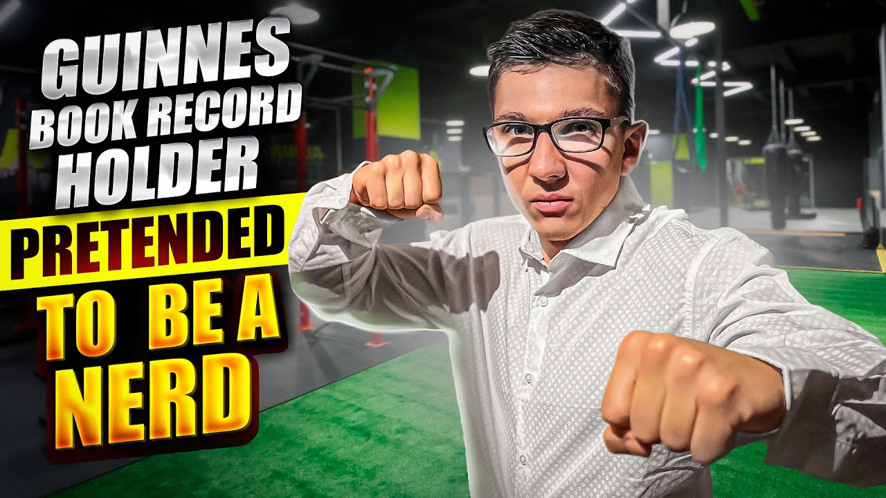 GUINNESS book record HOLDER pretended to be a NERD / PRANK - YouTube