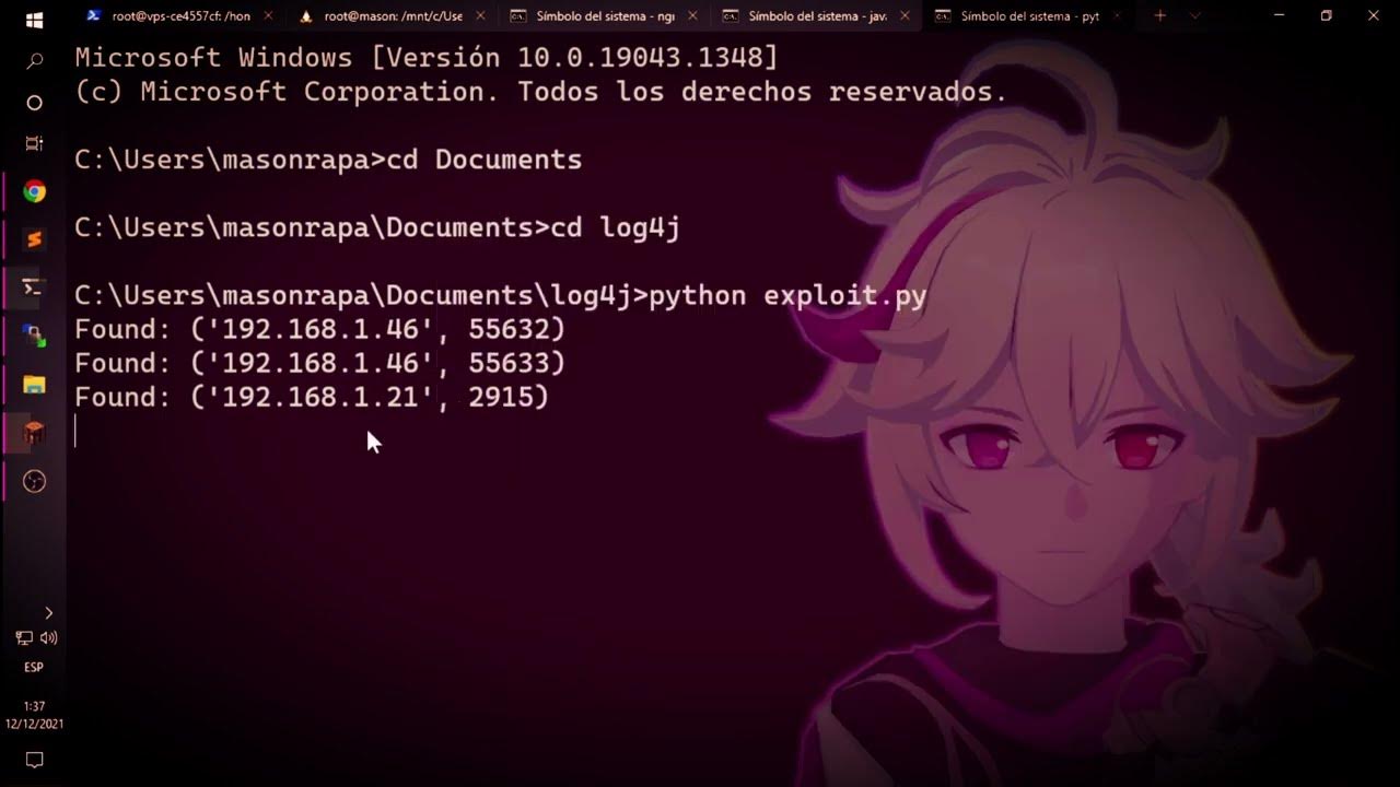 [2021 VID] MC Exploit log4j proof concept - YouTube