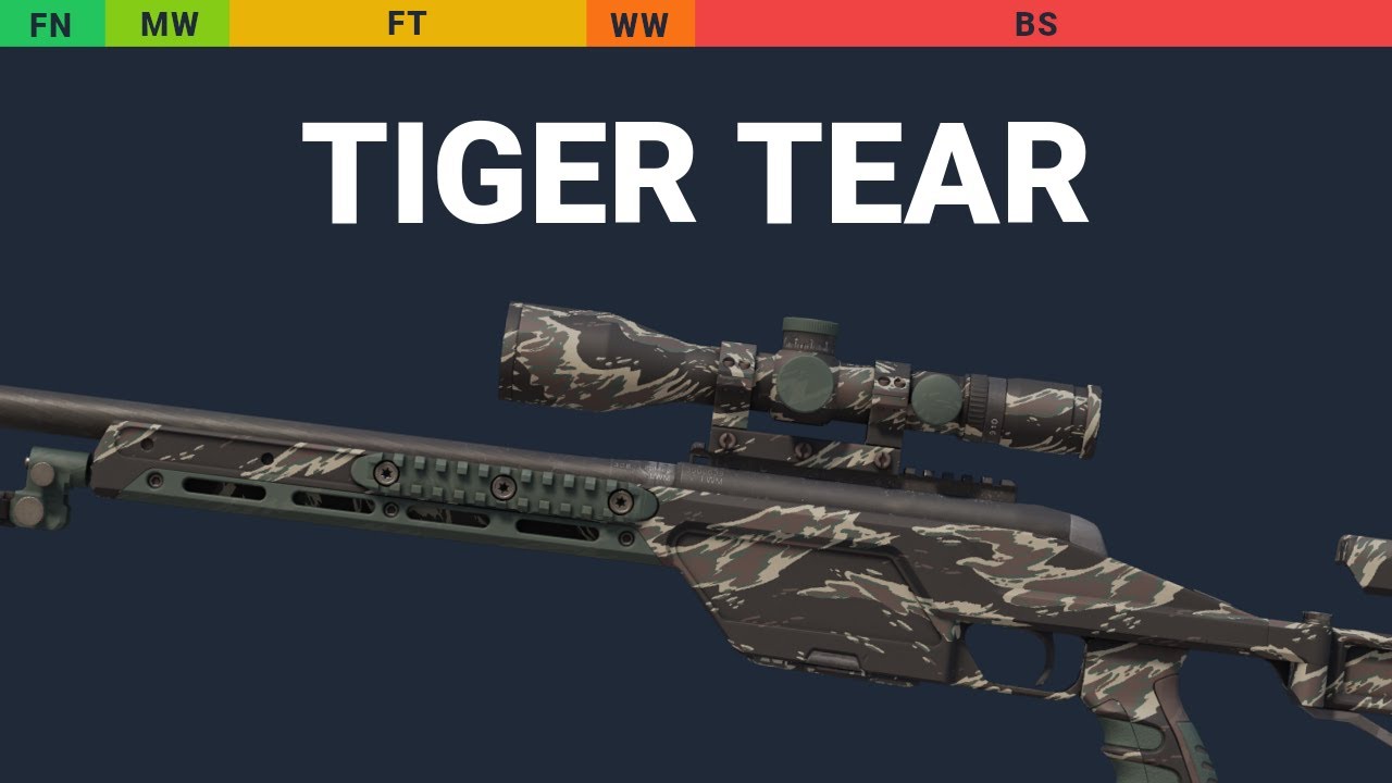 SSG 08 Tiger Tear - Skin Float And Wear Preview - YouTube