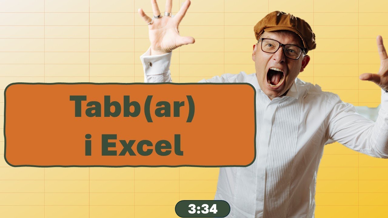 Tabb i Excel - tabbar åt alla håll! - YouTube