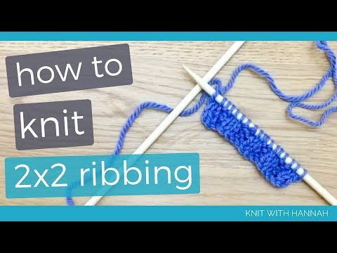 How To Knit Double Ribbing, or 2x2 Rib - YouTube