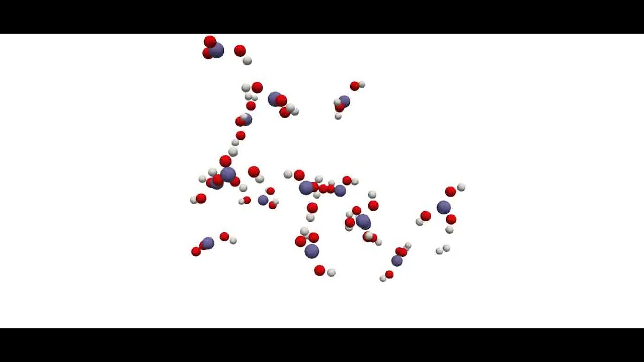 LAMMPS Molecular Dynamics Simulation: reaxFF FeOH - YouTube