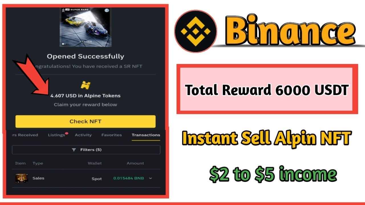 Binance Alpin NFT Collect Alpin Token|| Charge Your Alpine Race ...