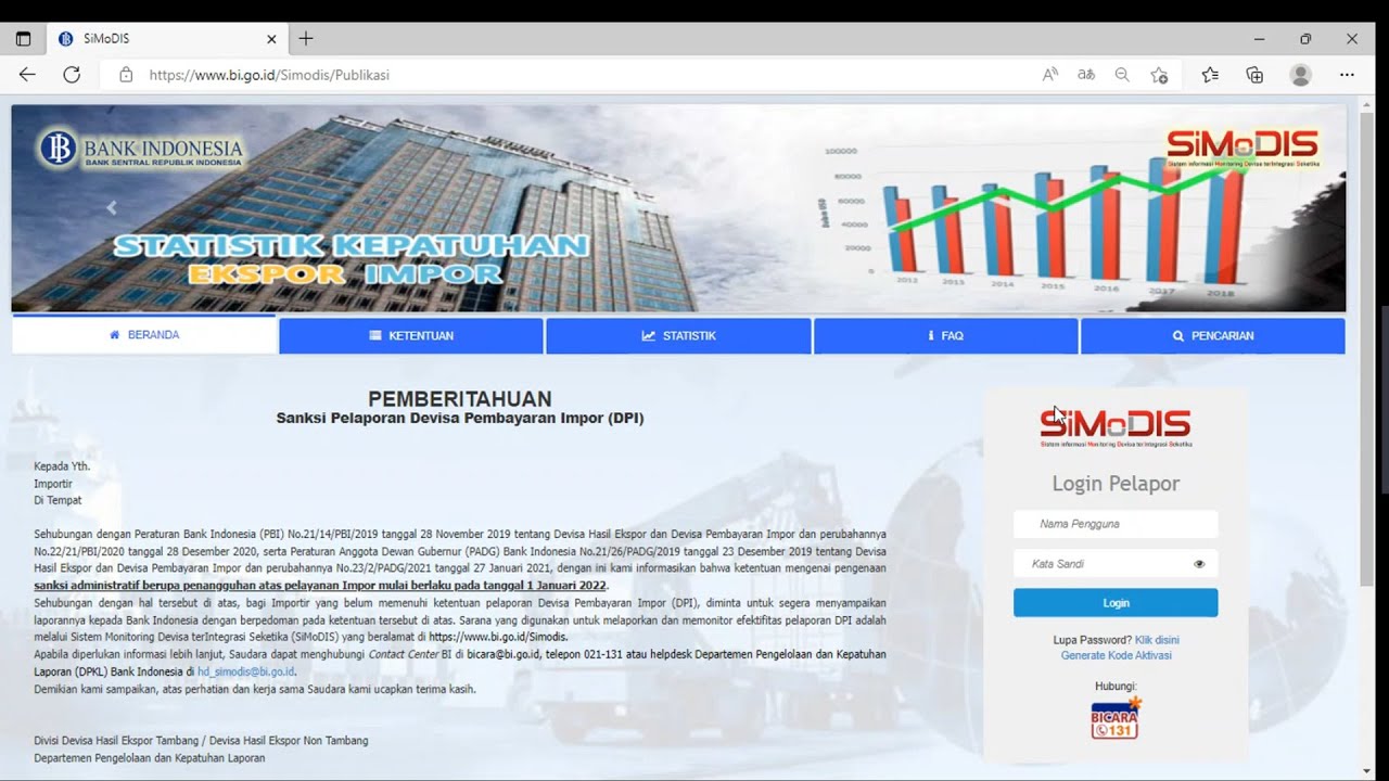 CARA RESET PASSWORD SIMODIS - YouTube