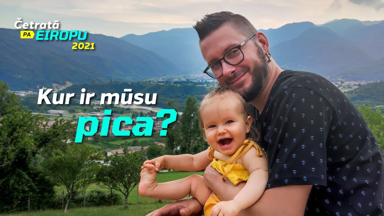 Kalnos dzer alu nevis ēd picu. Treviso province, Itālija. Četratā pa ...