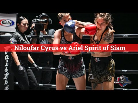 Female Muay Thai Fight at Lumpinee - Live Ringside - Niloufar Cyrus vs Ariel Spirit of Siam