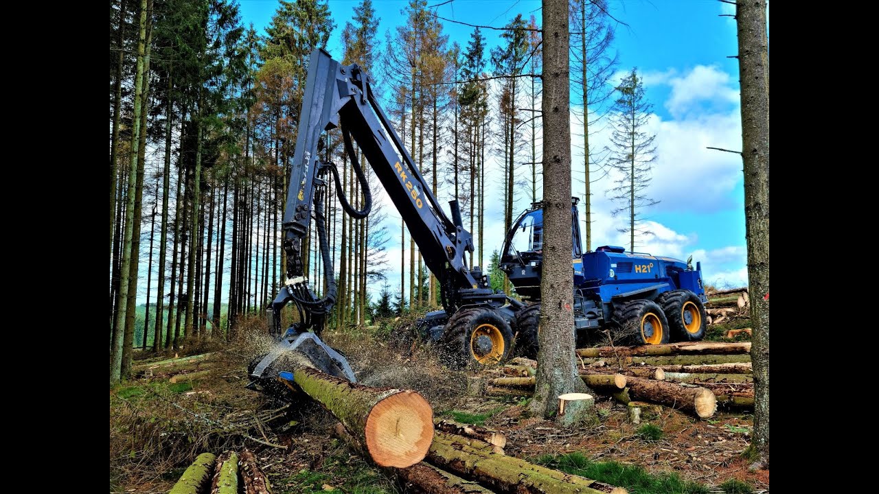 🌲 Rottne H21-D 8WD *Onboard-VIEW* • Harvester in Action • The biggest ...