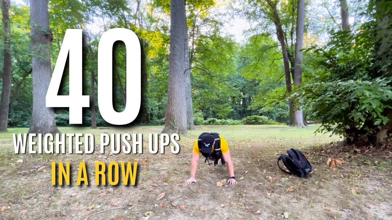40 WEIGHTED PUSH UPS IN A ROW - YouTube