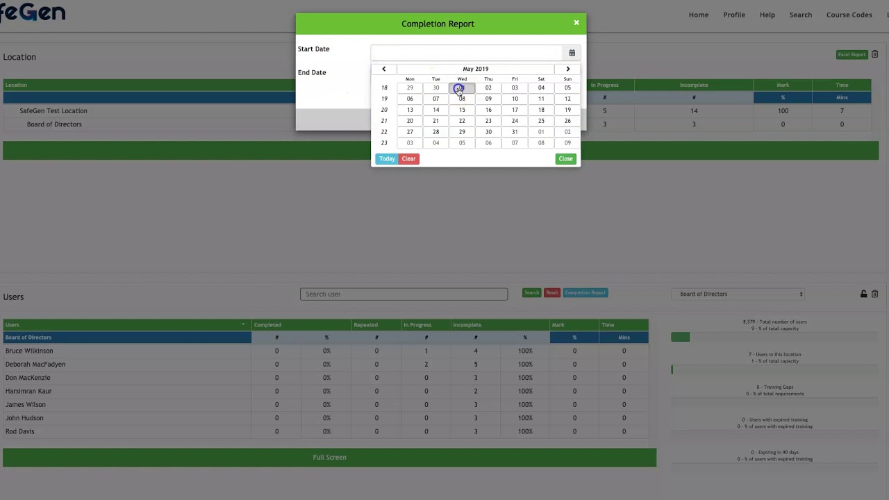 How to Create a Course Completion Report (SafeGen) - YouTube