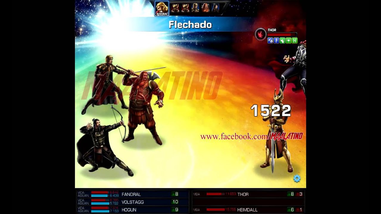 Batalla Heroica - Fandral, Volstagg & Hogun vs Thor, Sif & Heimdall ...