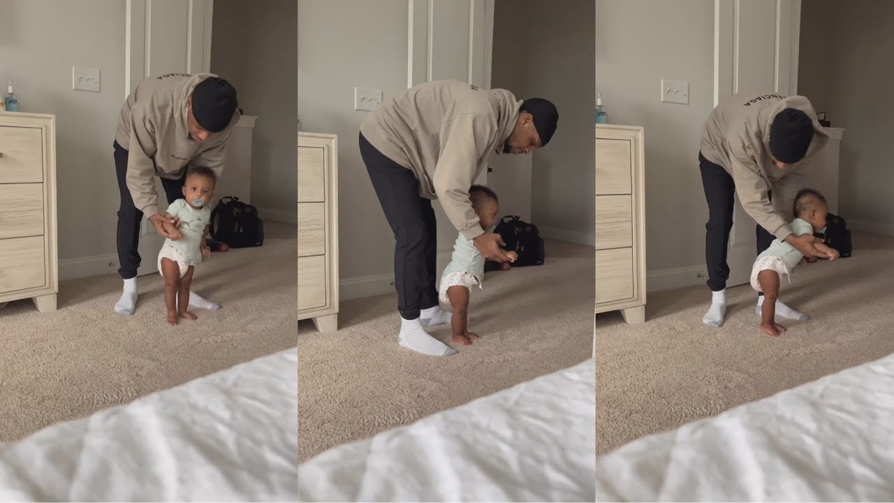 Toosii Teaches His Son How To Walk - YouTube