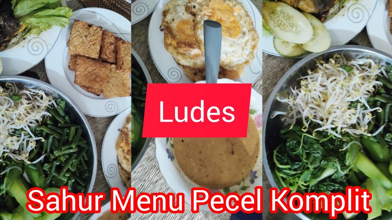 Sahur...Sahur..Sahur Menu Pecel Blitar dg lauk Ayam Bakar, Tempe goreng ...