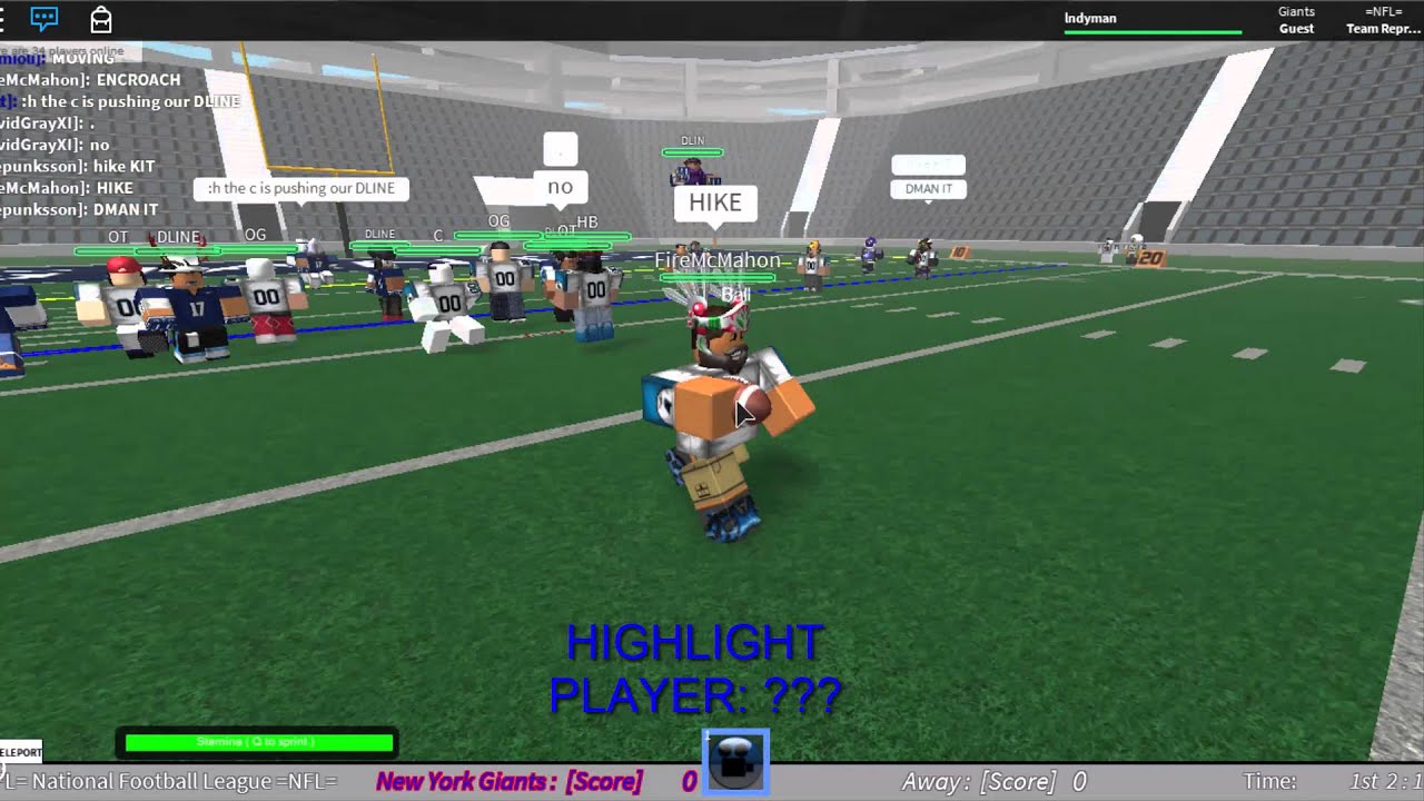 ROBLOX: =NFL= Week 6 Highlights : Panthers@Giants - YouTube