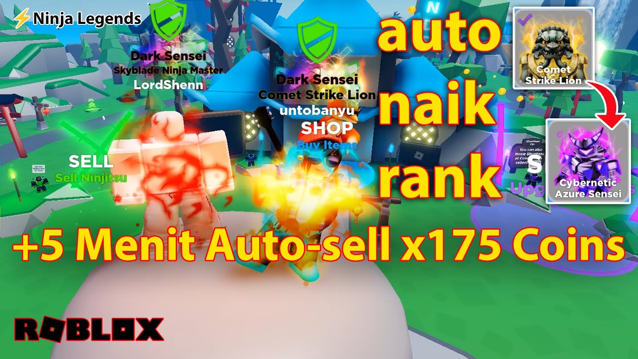 Trik Cepat Dapat Coins Auto Naik Rank Ninja Legends Roblox - YouTube