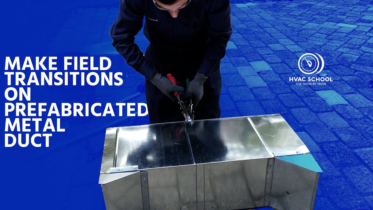 Make Field Transitions on Prefabricated Metal Duct - YouTube