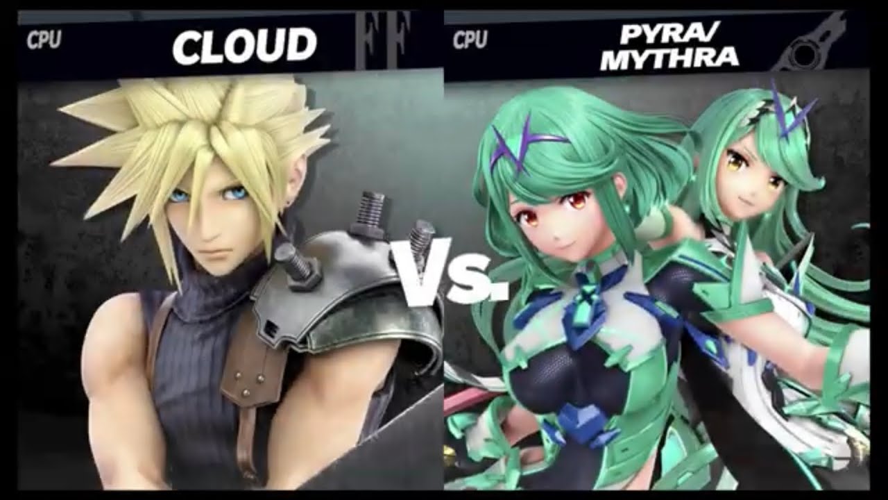 Super Smash Bros. Ultimate - Cloud VS Pyra/Mythra - YouTube