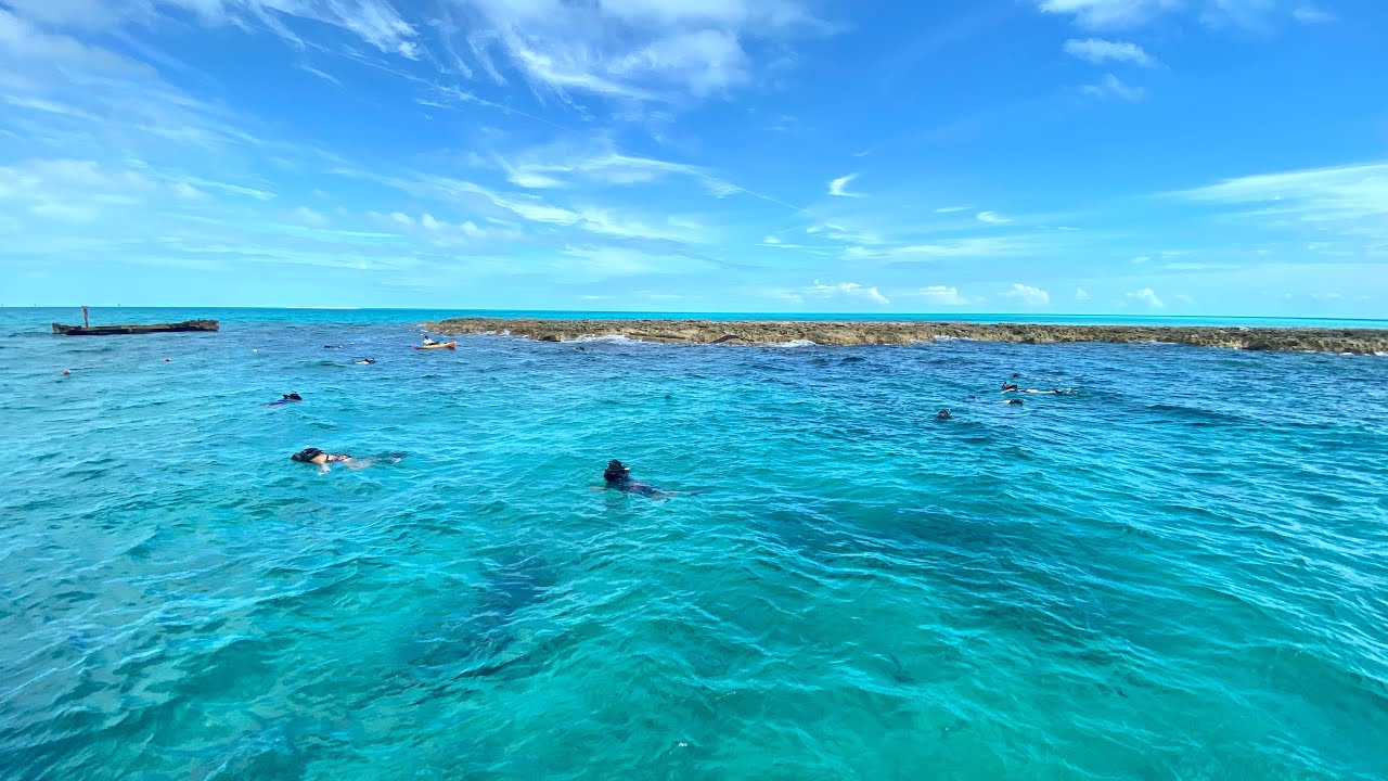 Snorkeling on a Pablo Escobar ship wreck at Ocean Cay marine preserve ...