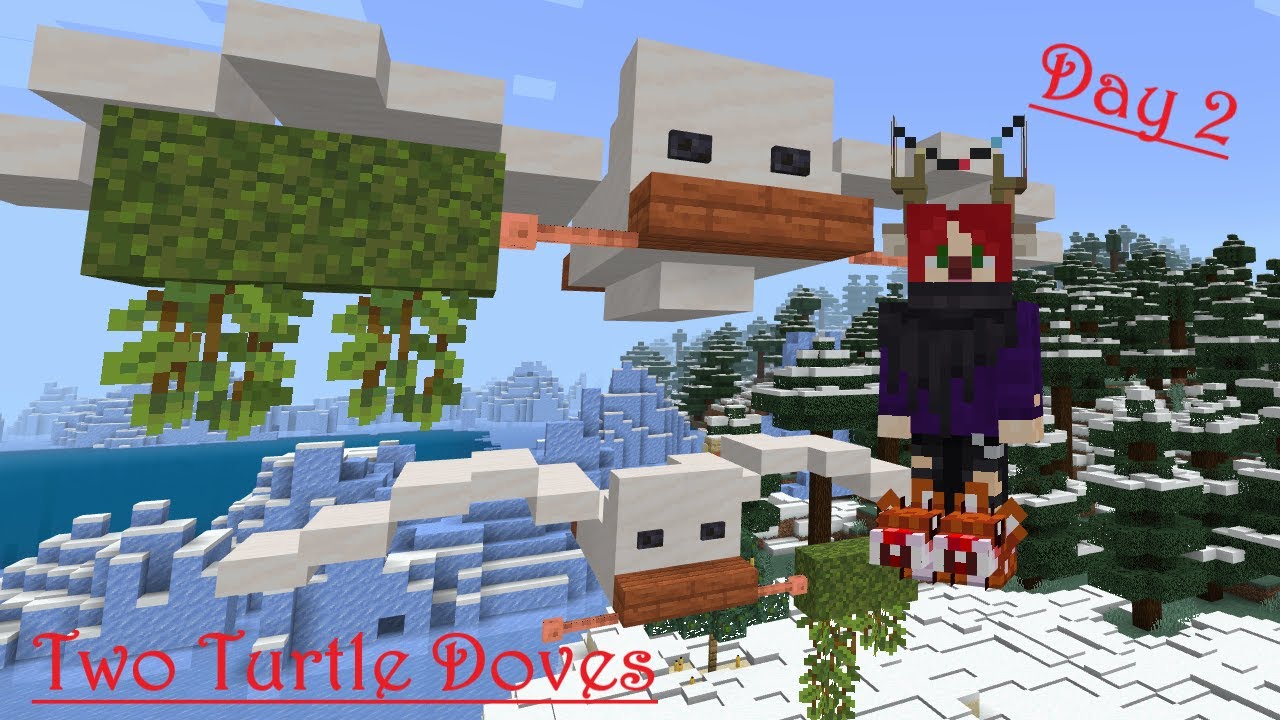 MINECRAFT Christmas Two Turtle Doves Build - YouTube