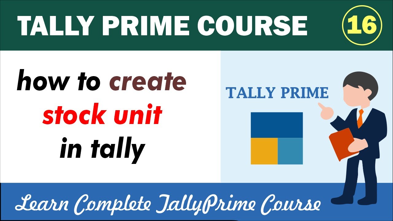 How to create stock unit in tally prime? #tallyprimecourse - YouTube