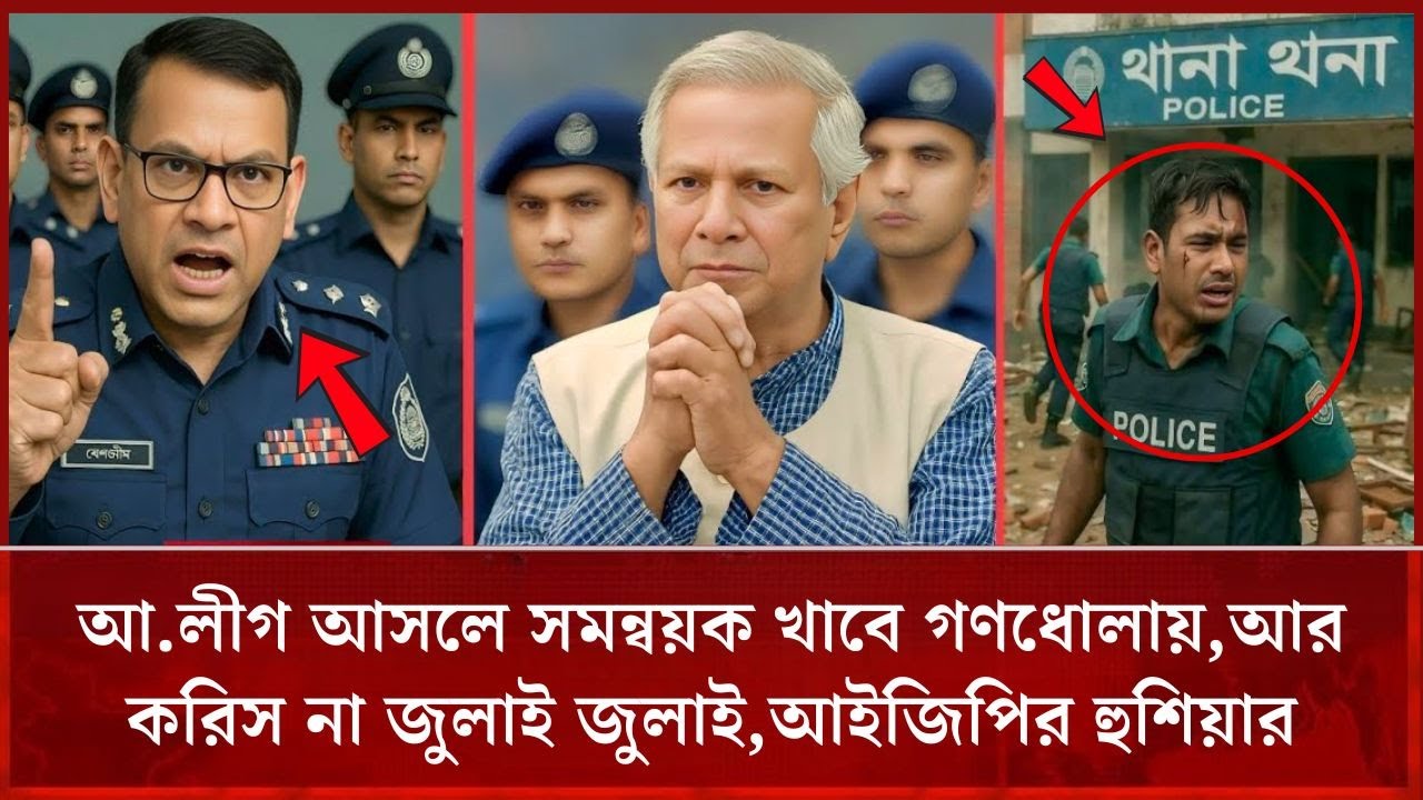 আর করিস না জুলাই জুলাই,আইজিপির হুশিয়ার | Awamilig News | Sheikh Hasina | Sarjis Hasnat | BD ...