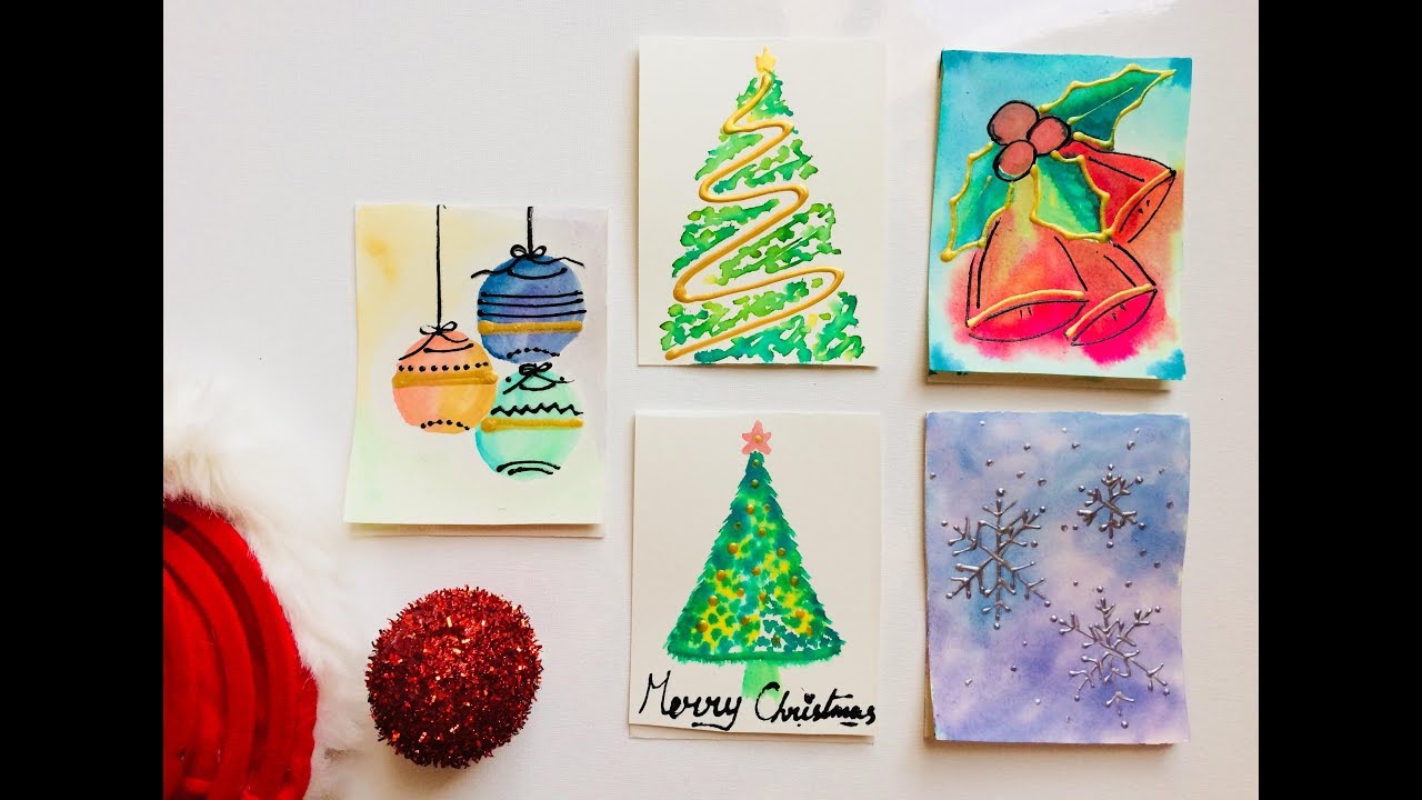 5 Easy Last Minute Christmas Card Painting Ideas YouTube 5-easy-last-minute-christmas-card-painting-ideas-youtube