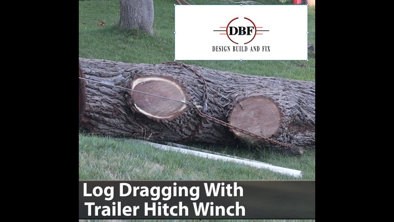 Log Dragging with a Trailer Hitch Winch - YouTube