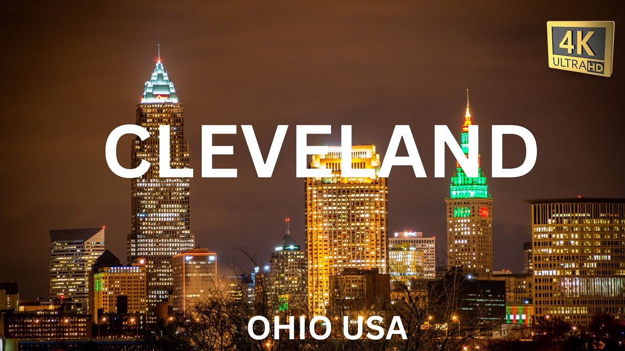 Cleveland Ohio in 4K | Night View of City by Drone | USA - YouTube
