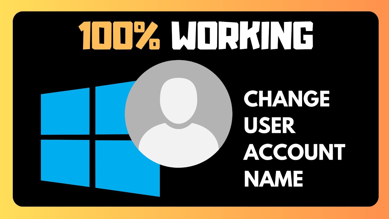 How to Change User Account Name in Windows -EASY WAY - YouTube