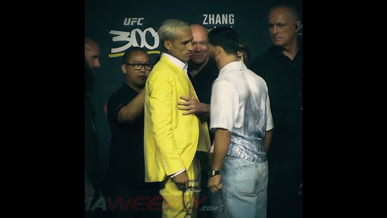 Intense ufc 300 stare downs 😵 - YouTube