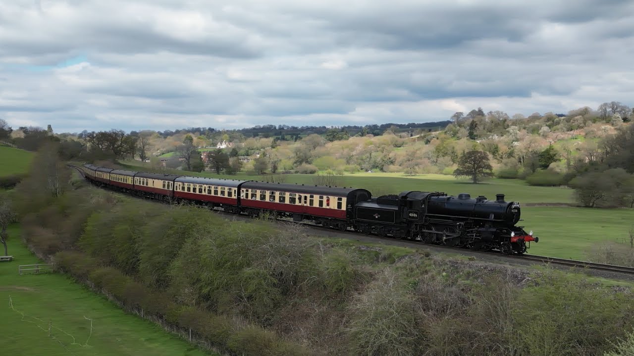 SVR Spring Steam Gala, Views around Arley and new drone! - YouTube