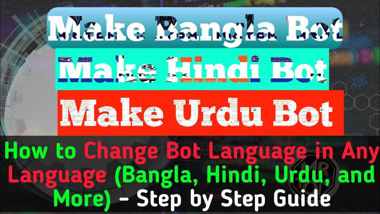 How to Change Bot Language in Any Language (Bangla, Hindi, Urdu, and ...