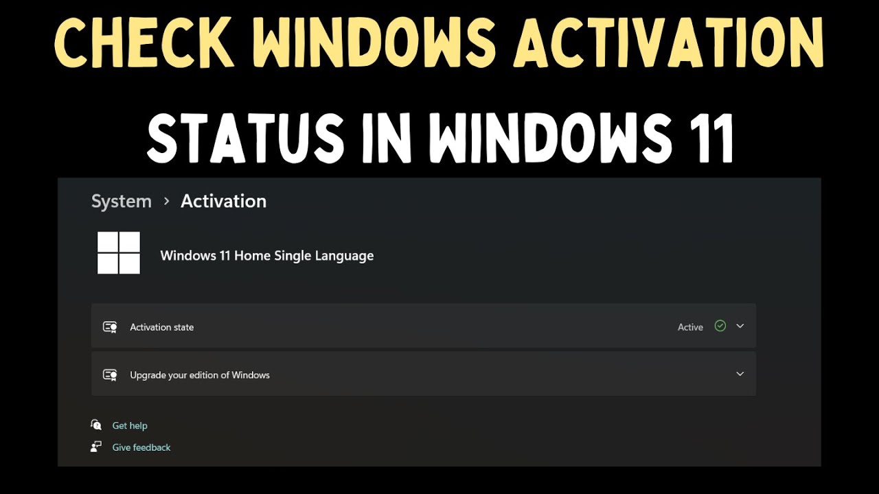 How to Check Windows Activation Status in Windows 11 - YouTube