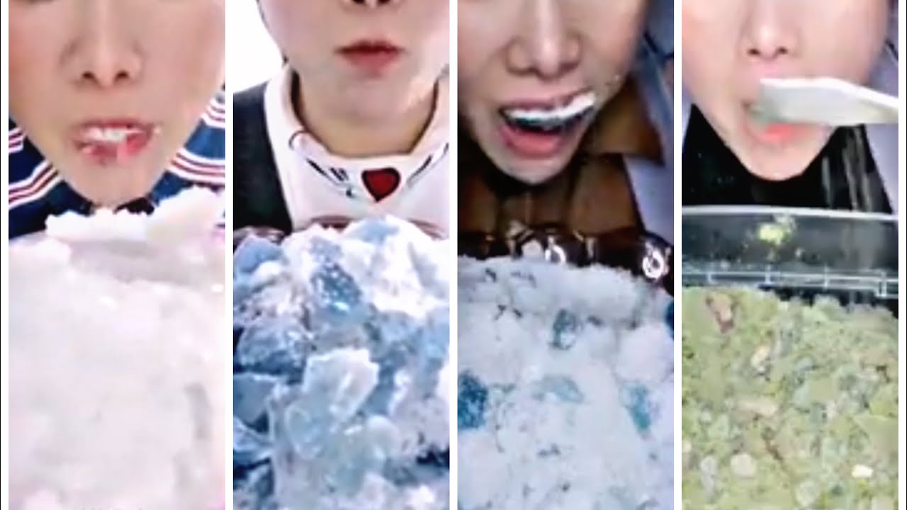 [bitesonly] her ice eating part (5) #iceeating #icebitesonly - YouTube