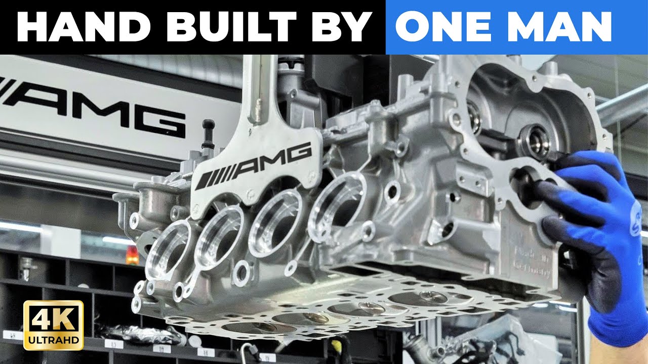 421HP Mercedes CLA45s AMG Engine production In Germany ASMR - YouTube