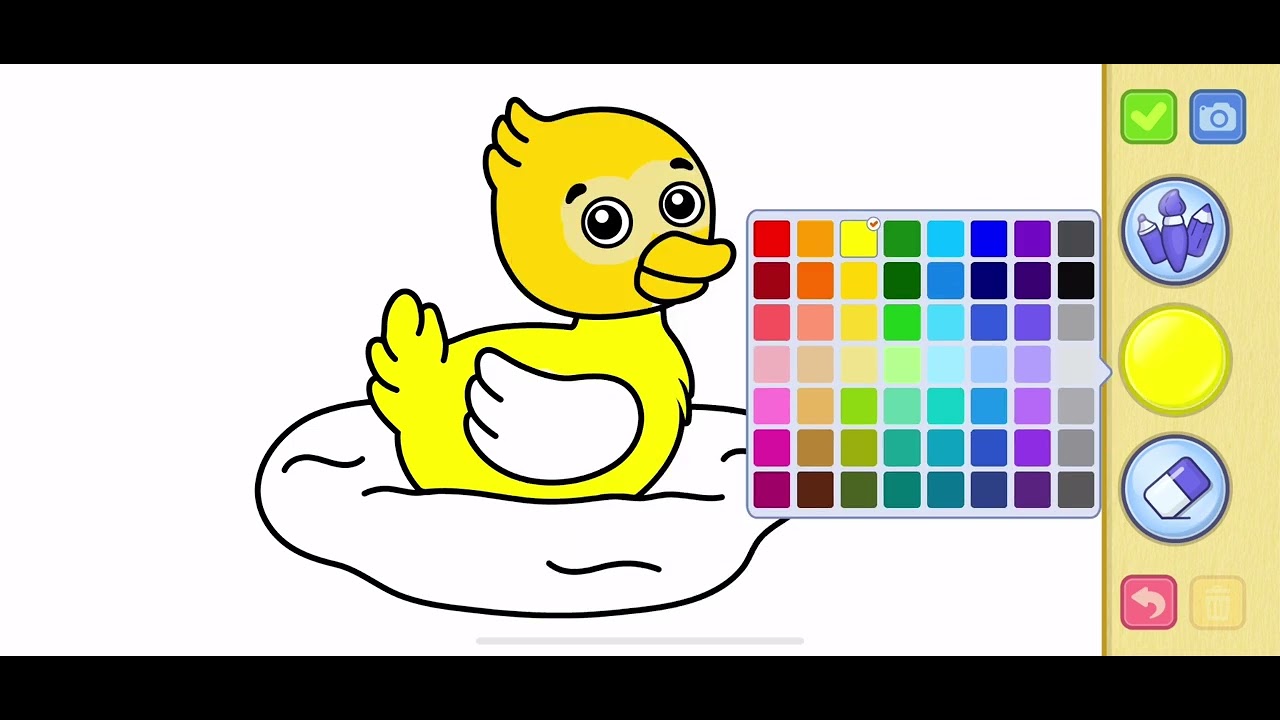 Duck colouring 🦆,#kidsclouring #duck #coloring #kidsvideo kids art ...