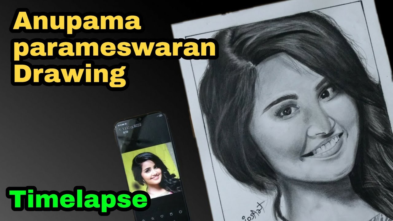 Anupama parameswaran drawing | Realistic pencil sketch - YouTube