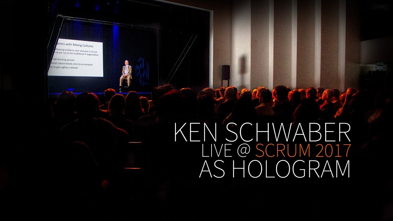 Ken Schwaber live @ Scrum 2017 as hologram - YouTube