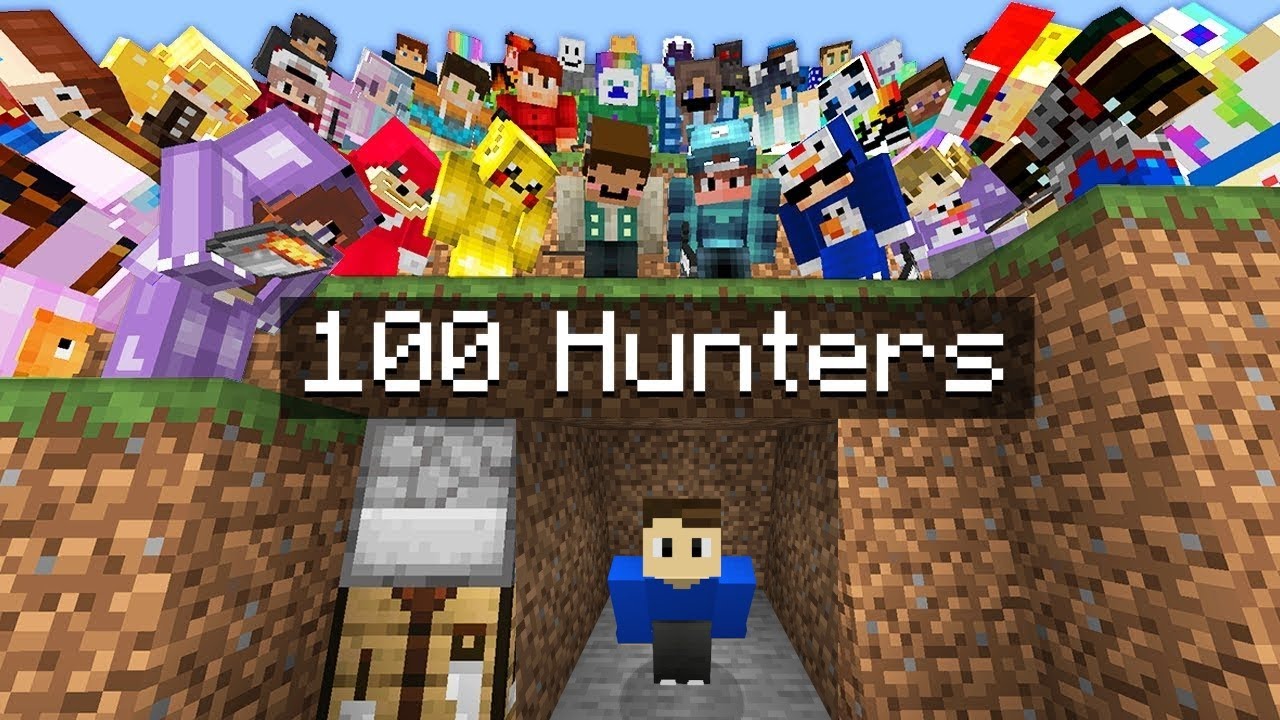 Minecraft manhunt mas 100 CAÇADORES tentam nos PARAR!! - YouTube