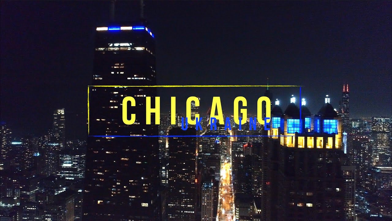 Chicago Supports Ukraine | 4K Drone Video - YouTube