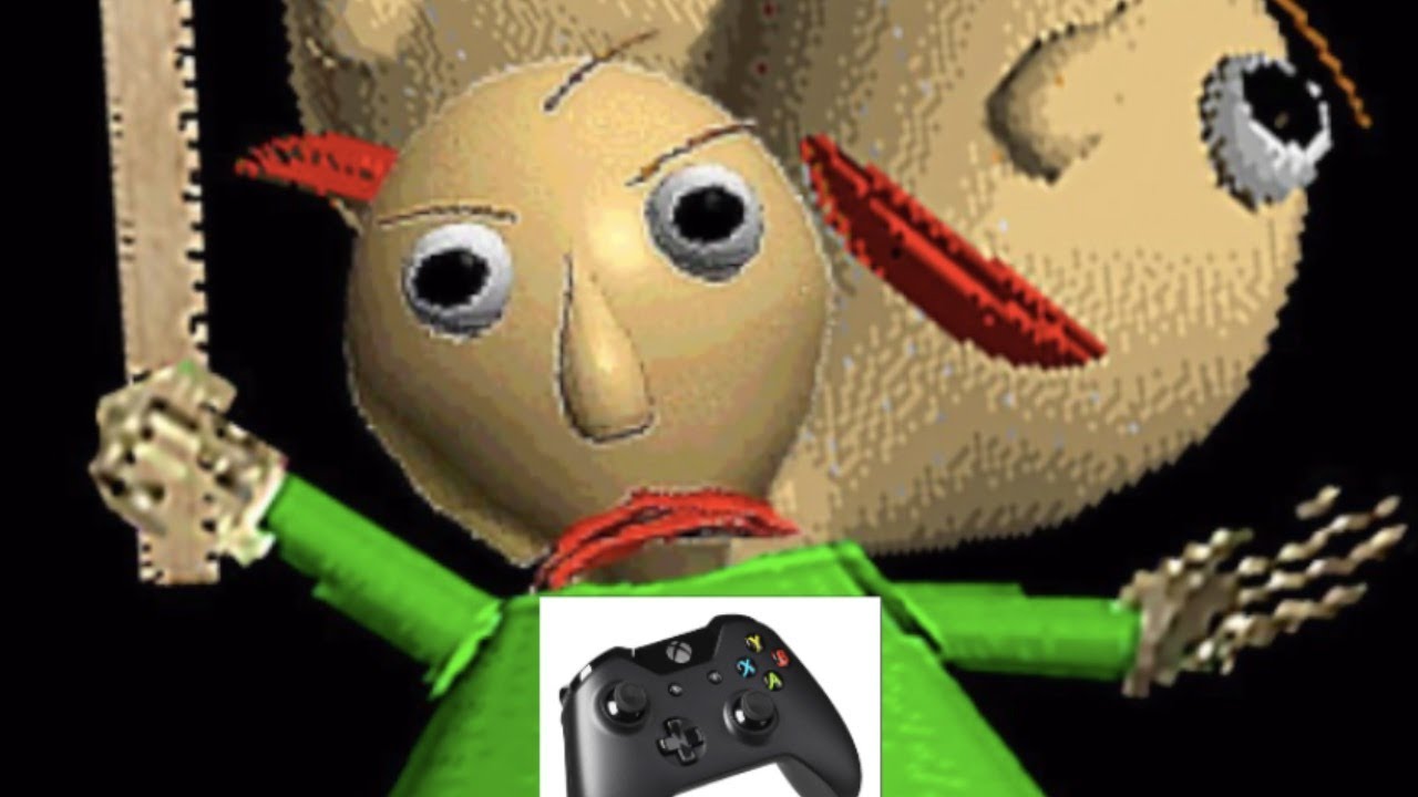 Playing Baldi's Basics on Controller until I win 3 times in a row ...